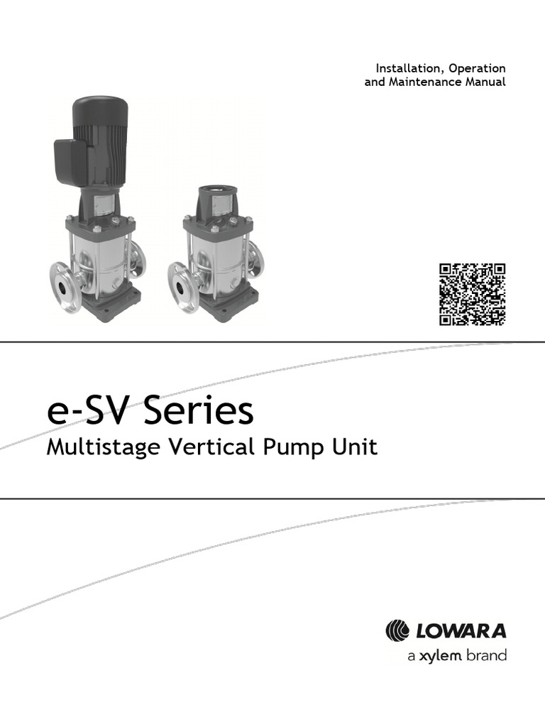 Lowara Esv Series | PDF | Safety | Hazards