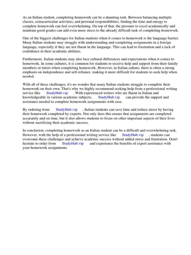 Homework Italian Teacher | PDF | Homework | Teachers