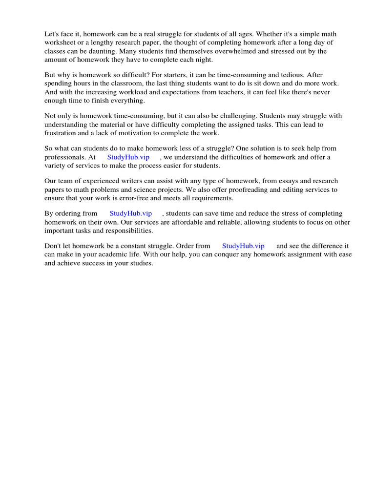 Homework Advice For Students | PDF | Homework | Teachers