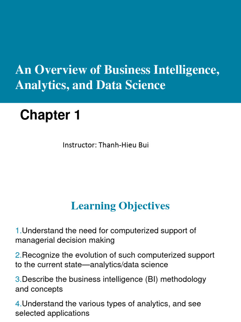 Chapter1 Bi Pdf Business Intelligence Decision Support System
