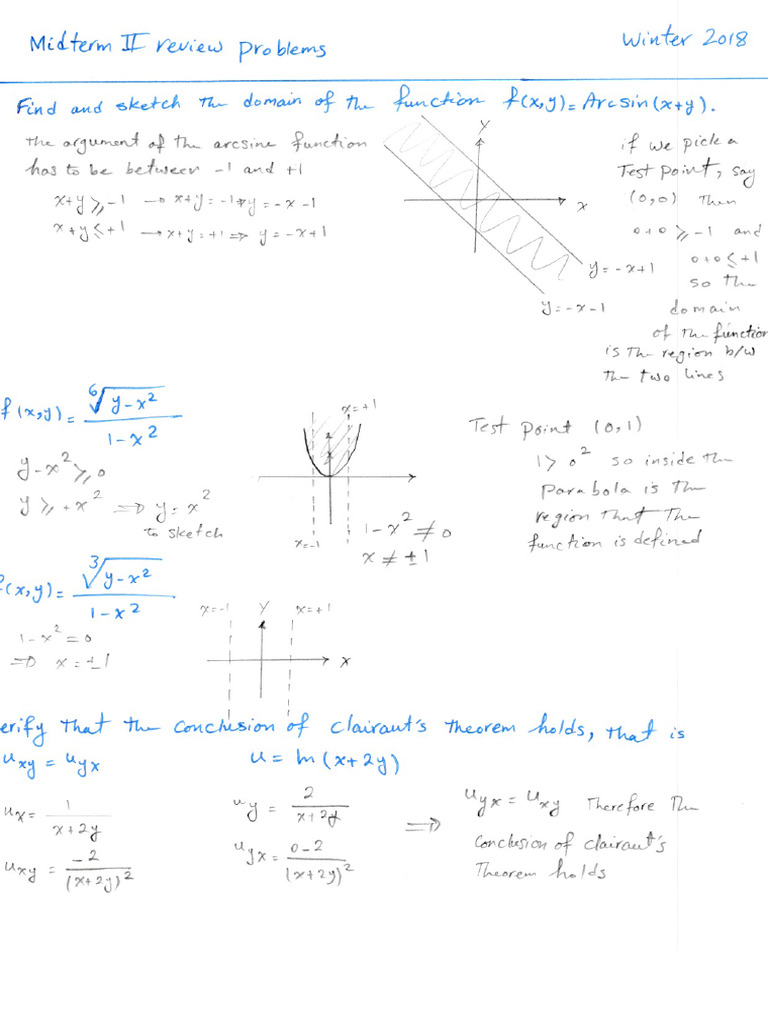 Midterm II Review Problems | PDF
