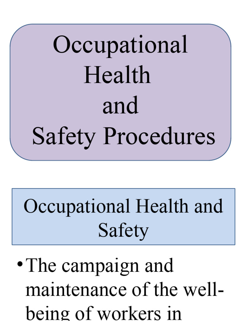 Occ Health Part1 Hazards & Risks | PDF