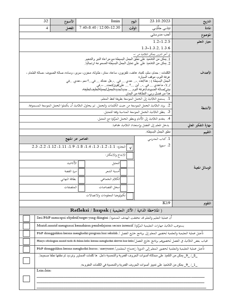 RPH Minggu 32 Muhammad Bin Abdul Noor | PDF