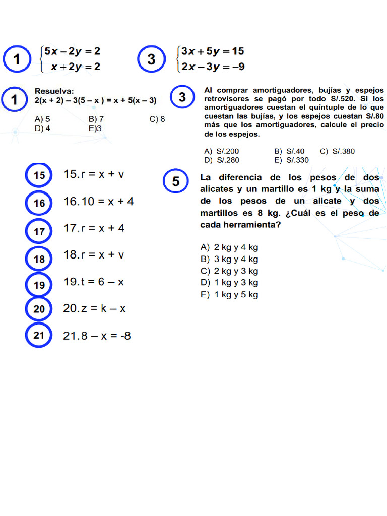 Ejercicios de Matematicas | PDF