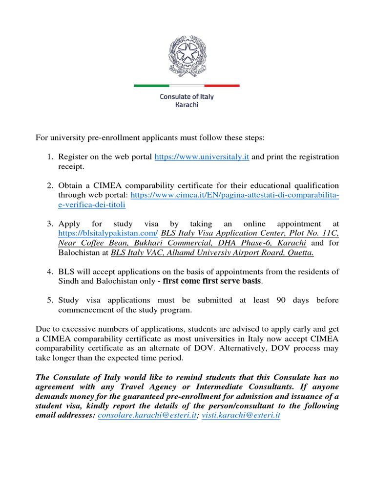 DOV Application Process for Italy | PDF | Travel Visa | Passport