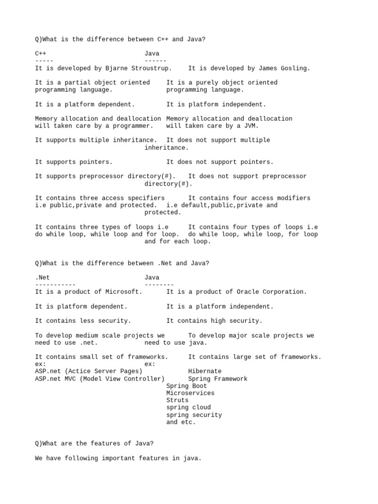 java2 | PDF | Java (Programming Language) | C++