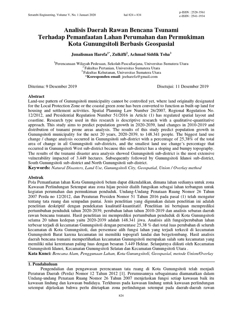Analisis Daerah Rawan Bencana Tsunami Terhadap Pem | PDF | Science & Mathematics | Technology ...