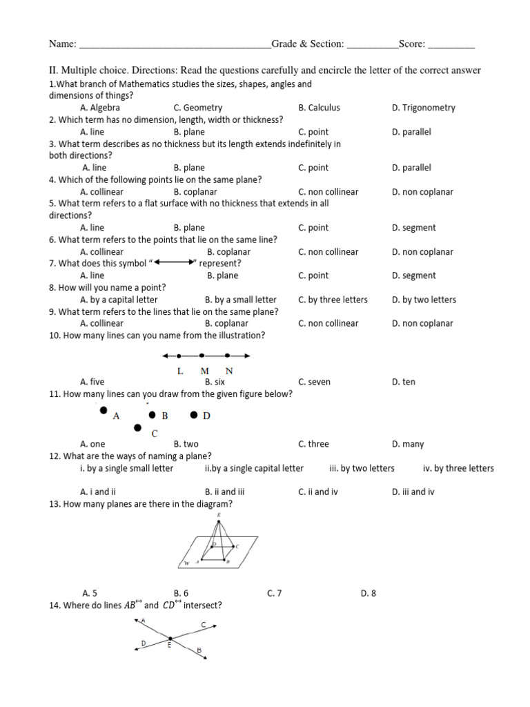 Math 7 | Download Free PDF | Line (Geometry) | Angle