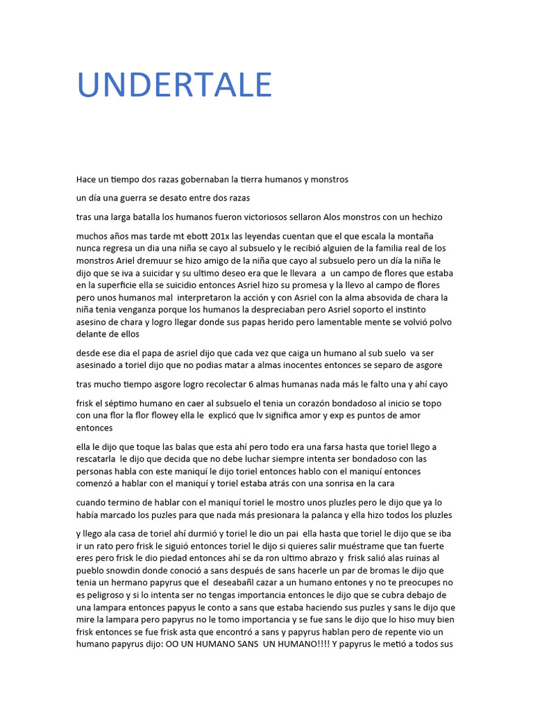 UNDERTALE | PDF | Ficciones de misterio, "thriller" y crimen