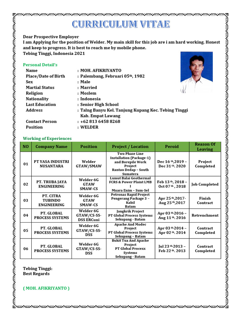 CURRICULUM VITAE moh | PDF