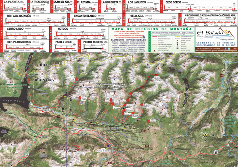 Mapa de los refugios en el Bolsón | PDF