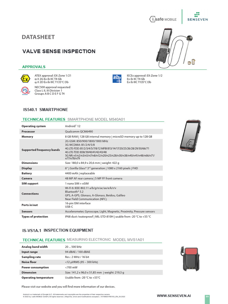 Datasheet_Valve-Sense_EN | PDF | Mobile Phones | Electronics