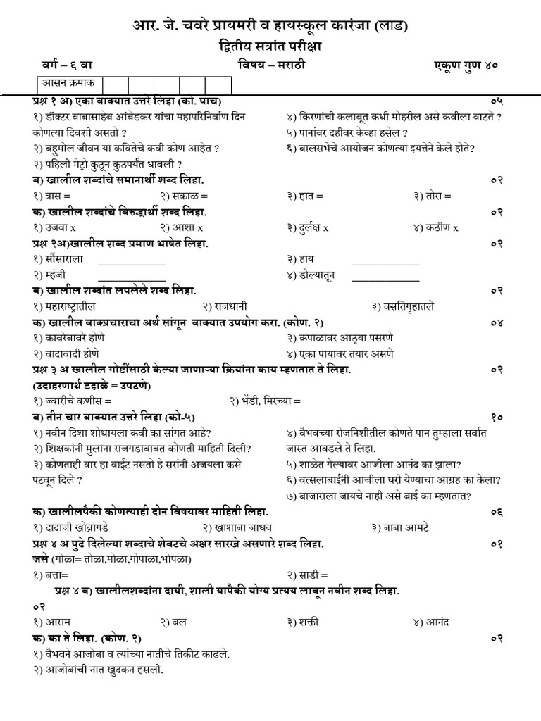 Second Term 6th Mar SNL | PDF
