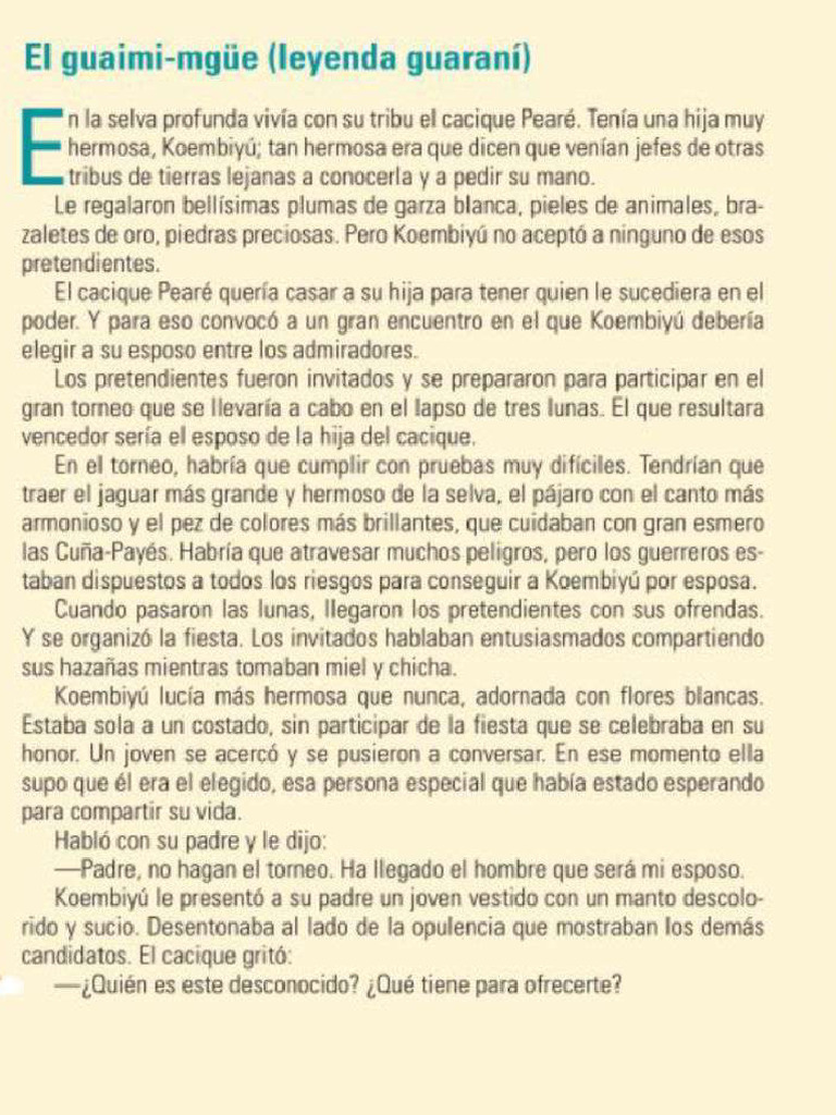 El Guaimi-Mgüe (Leyenda Guaraní) | PDF