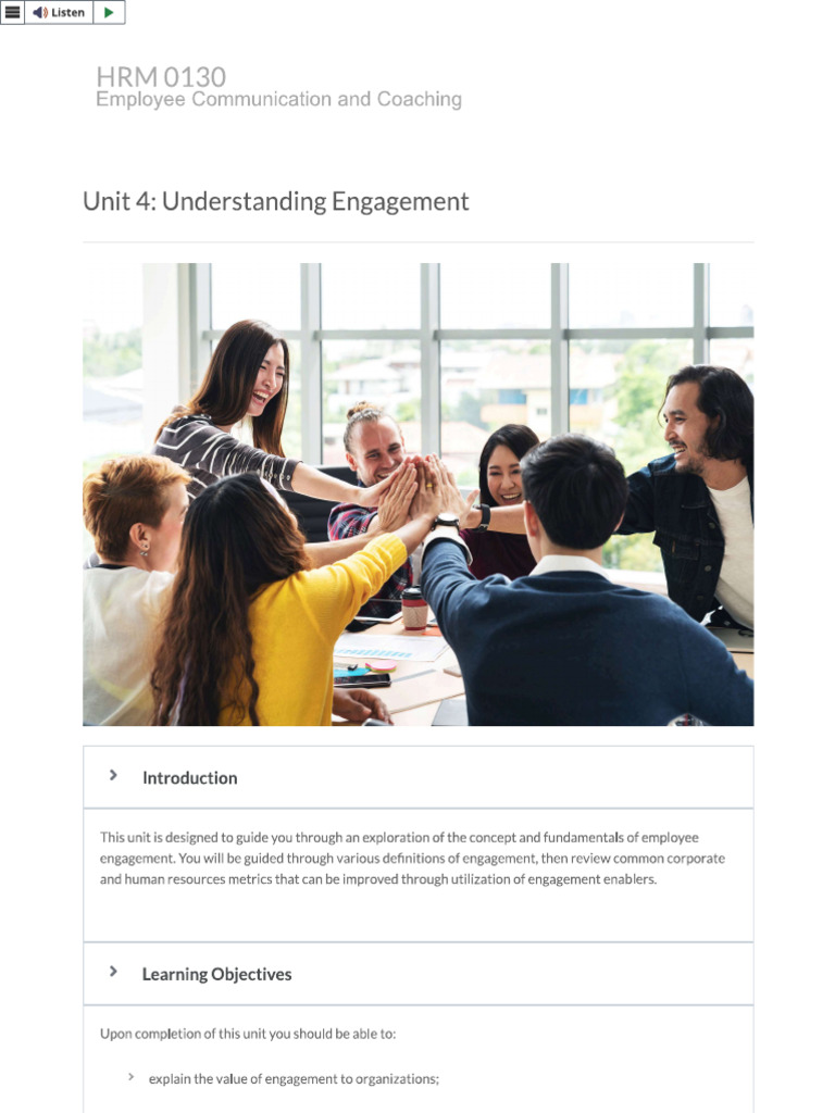 Unit 4 - Understanding Engagement | PDF