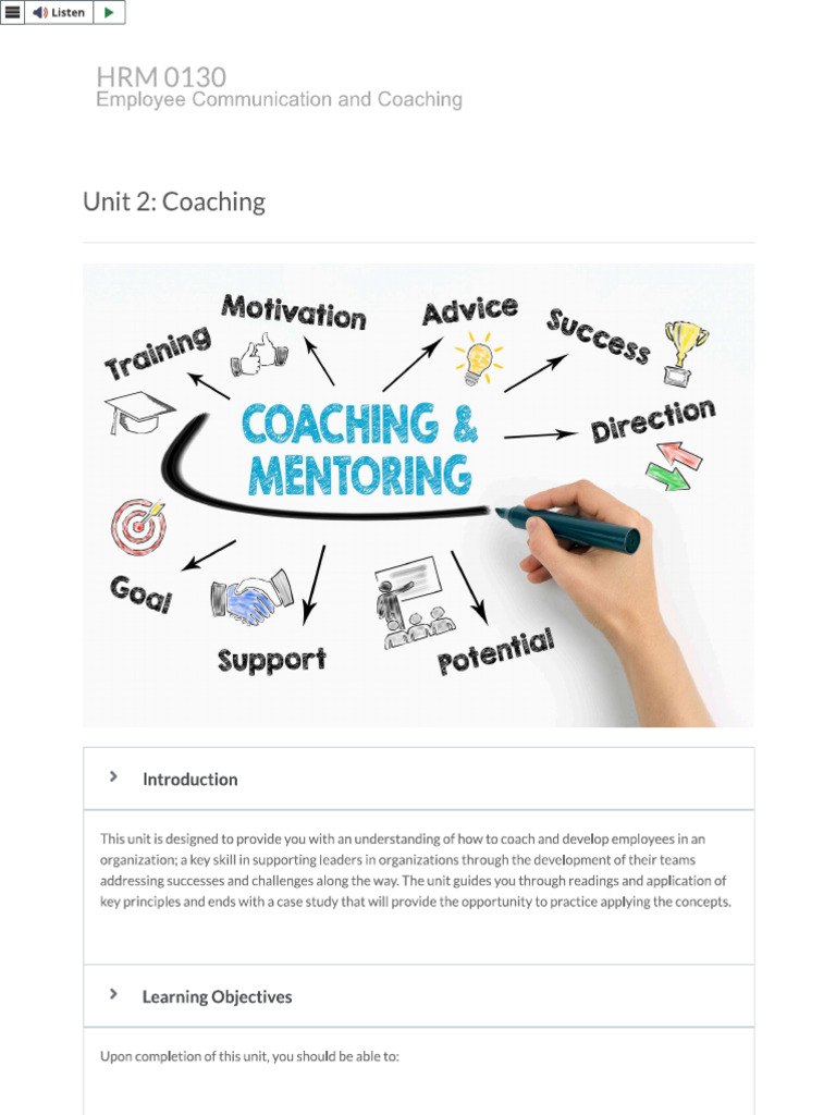Unit 2 - Coaching | PDF