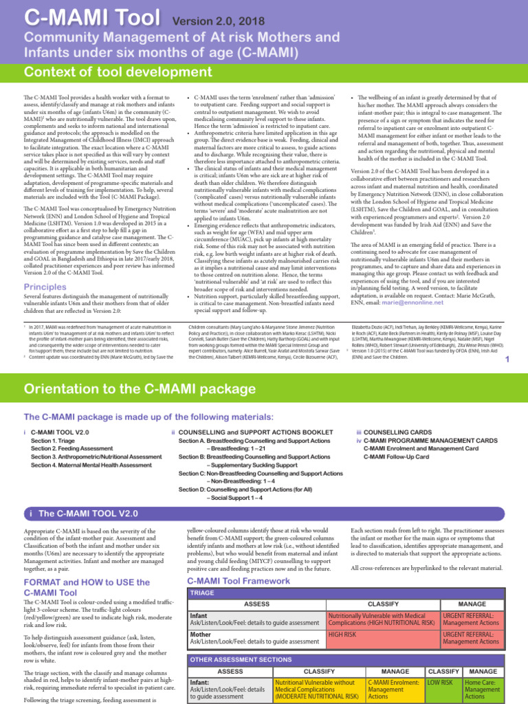 C MAMI Tool Total C MAMI Package | PDF | Breastfeeding | Breast Milk