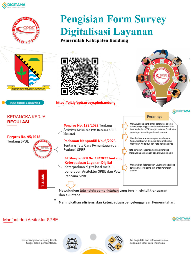 Petunjuk Pengisian Form Survey Arsitektur SPBE Kabupaten Bandung | PDF