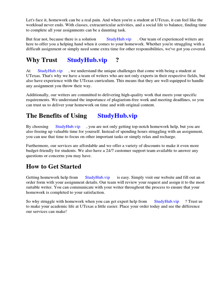 Homework Utexas Pdf Homeschooling Essays