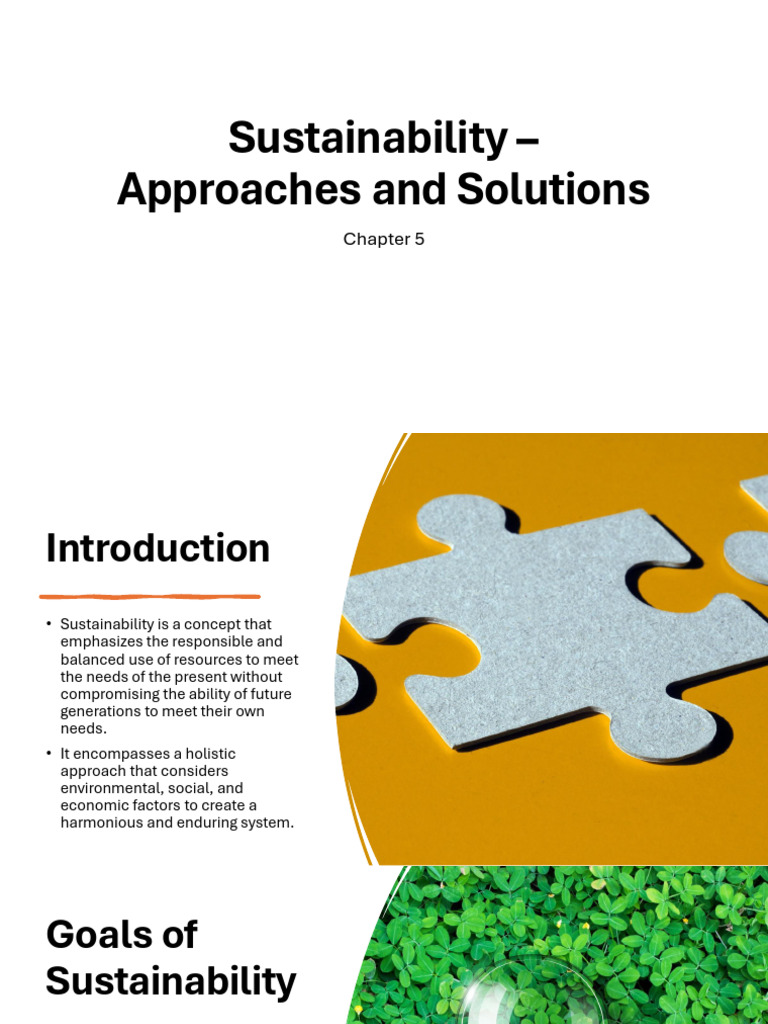 Chapter 5 - Sustainability - Approaches and Sustainability | PDF | Sustainability | Policy