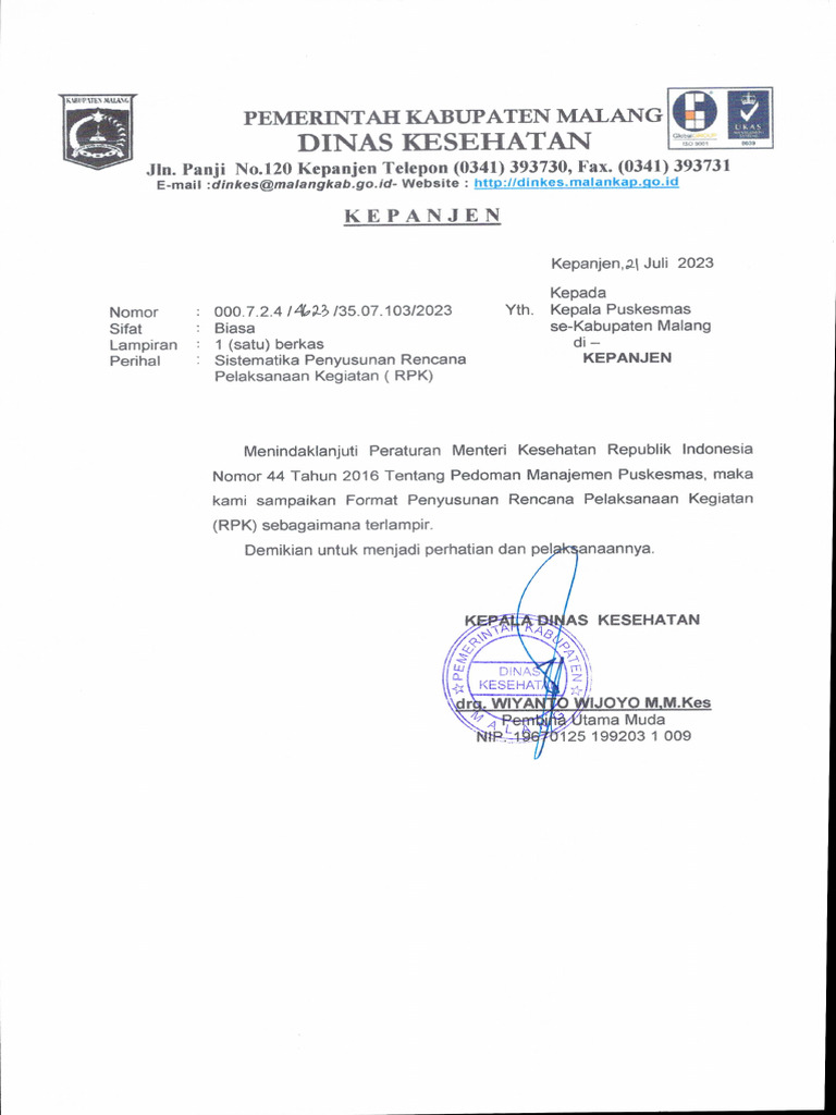 Format Penyusunan RPK | PDF