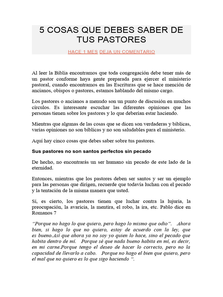 5 Cosas Que Debes Saber de Tus | PDF | Cristo (título) | Oración