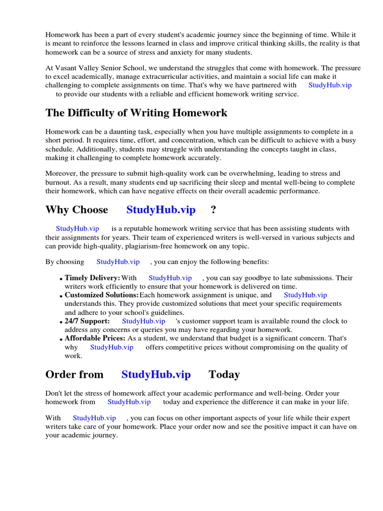 Vasant Valley Senior School Homework | PDF | Homework | Schools