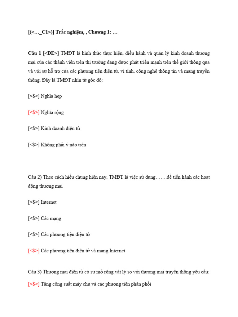 Đề cương TMDT | PDF