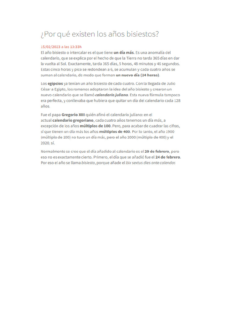 Año Bisiesto | PDF