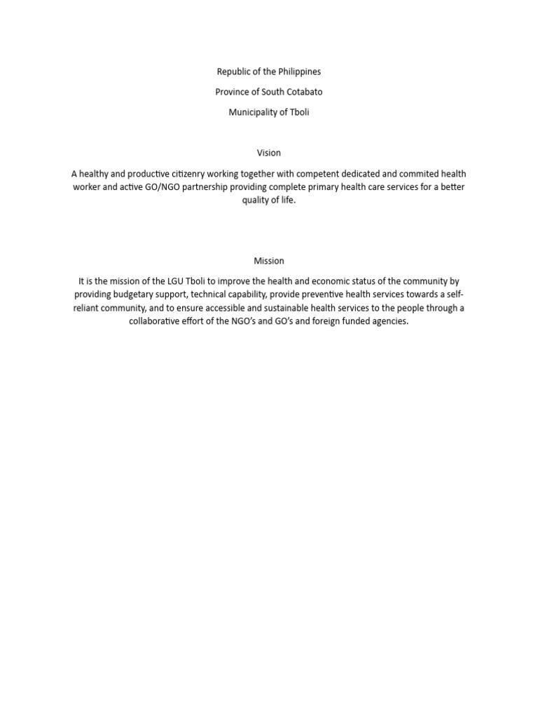 Lgu Mission Vision | PDF