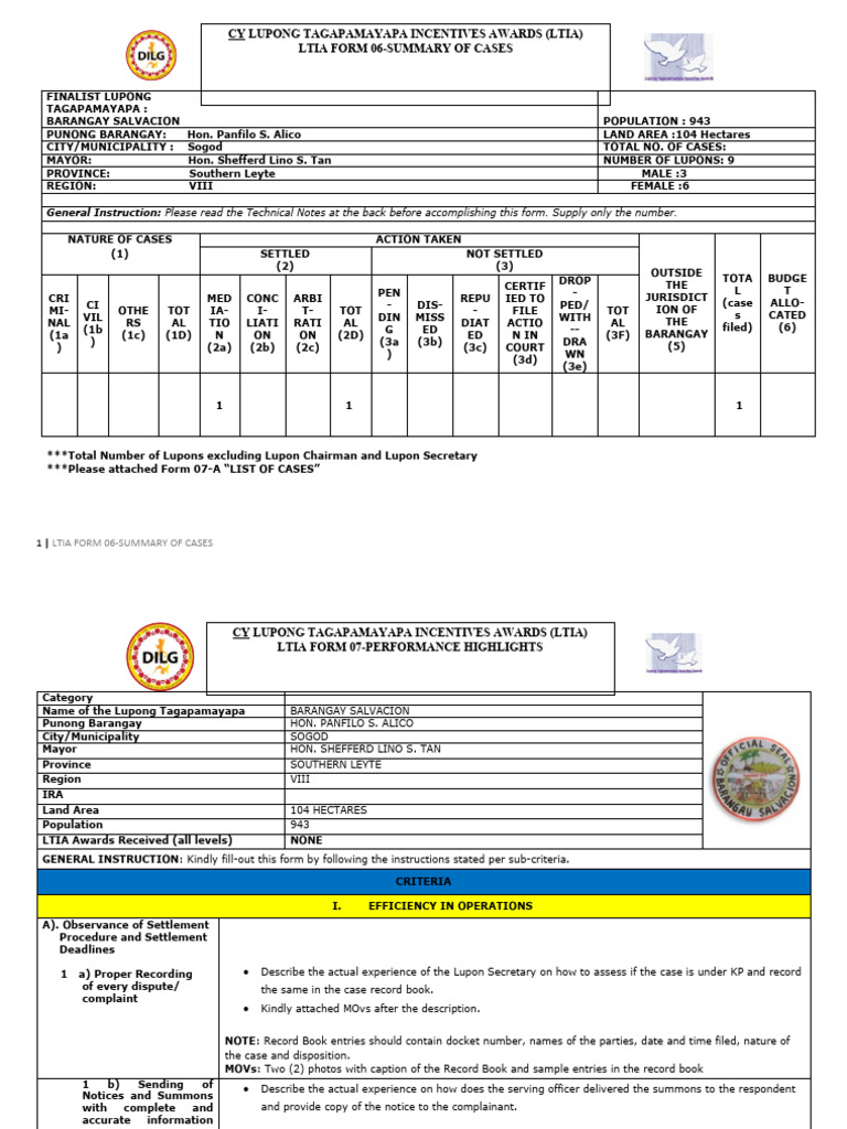 NEW-LTIA-FORMS-6-7B (1) | PDF | Mediation | Public Law