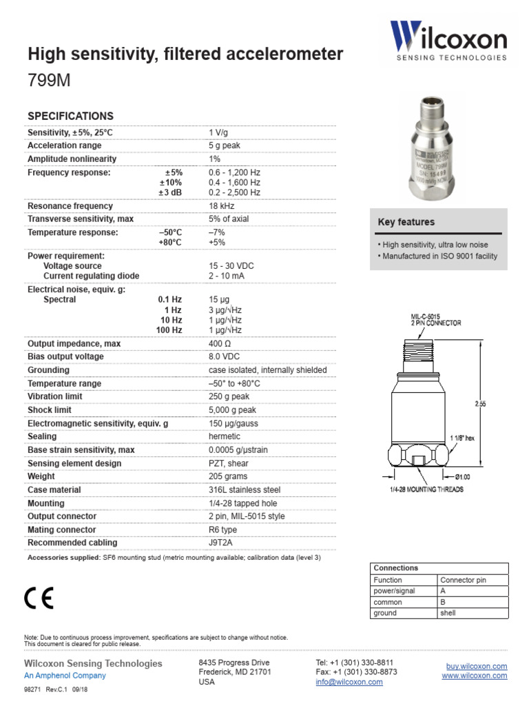 799M Spec 98271C.1 | PDF | Electrical Connector | Hertz