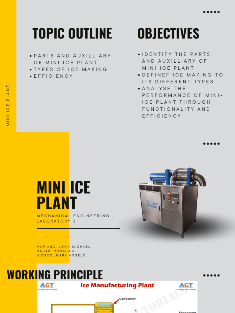 Mech Lab 3 - Mini Ice Plant | PDF | Refrigerator | Chemical Engineering