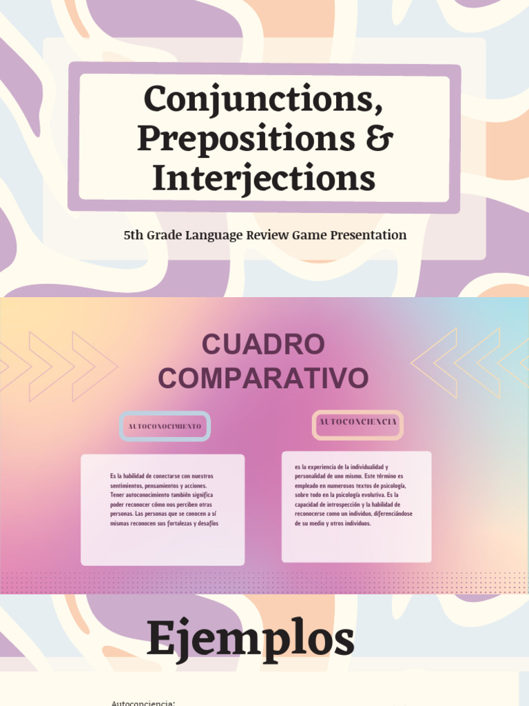Conjunctions, Prepositions, and Interjections Language Review Game Presenta - 20240316 - 080758 ...