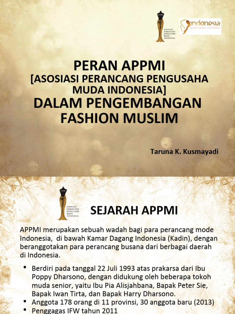 Peran APPMI dalam Fashion Muslim Indonesia | PDF