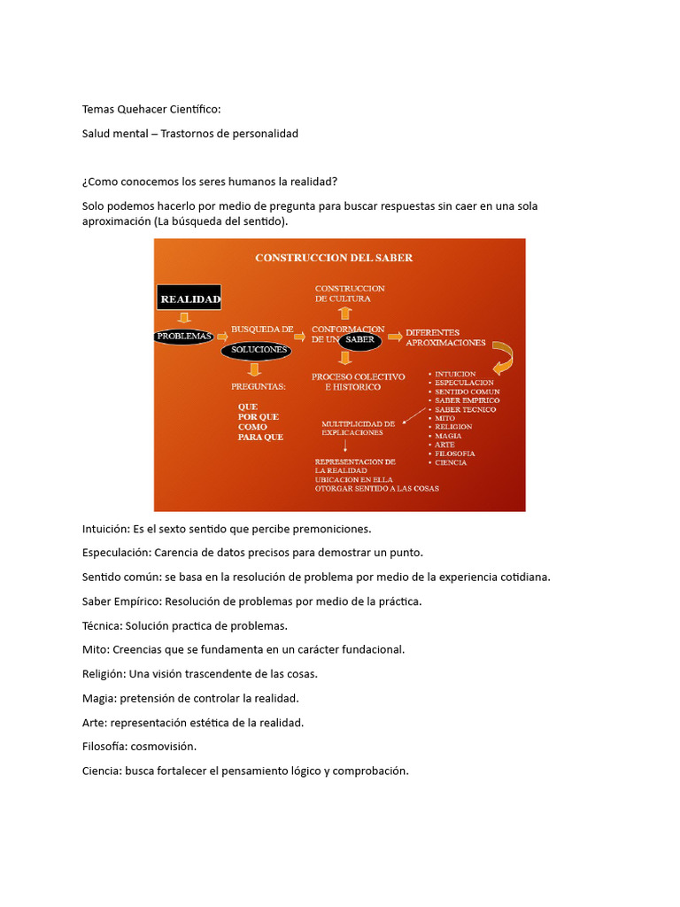 Temas Quehacer Científico | PDF