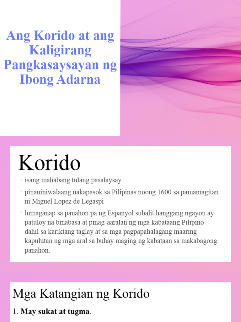 Ang Korido at Kaligirang Pangkasaysayan NG Ibong Adarna | PDF