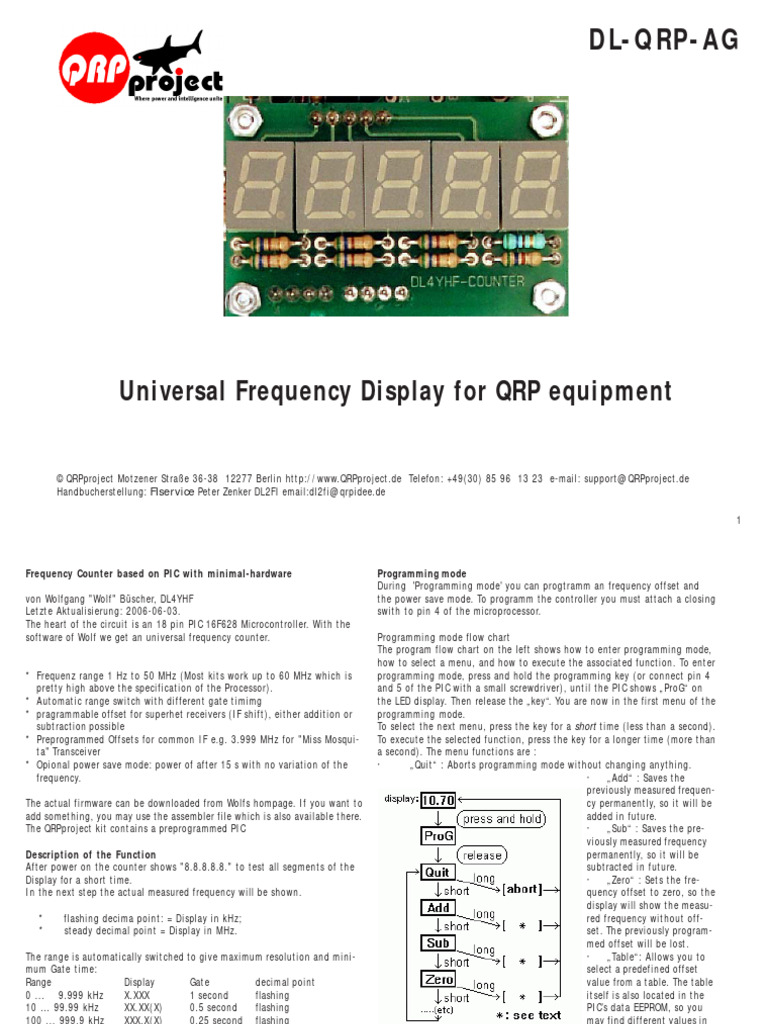 DL 4 y HF Counter Engl Manual | PDF | Printed Circuit Board | Hertz