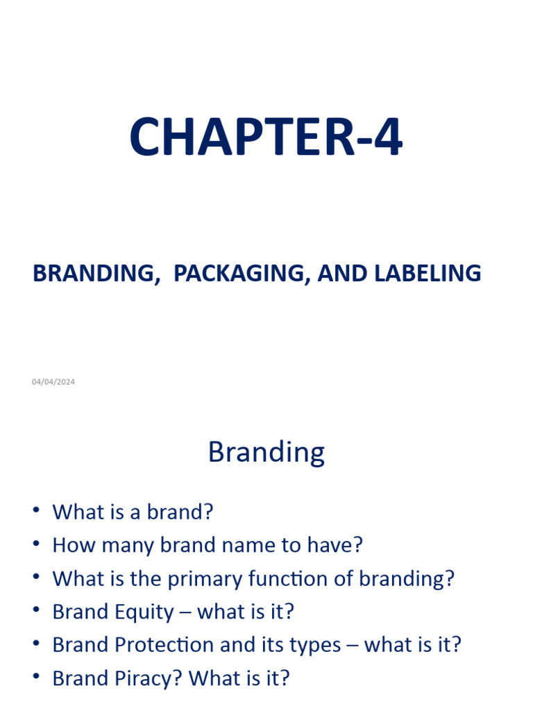 Chapter 4 Brand Management | PDF | Brand | Trademark