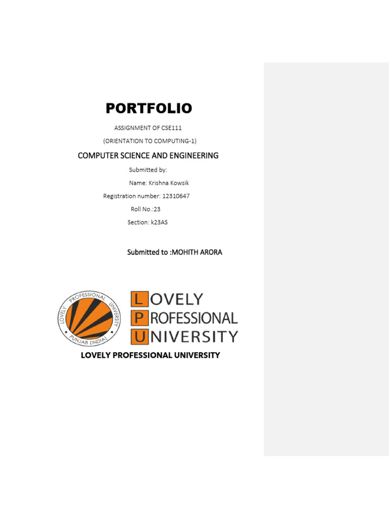 Portfolio | PDF | Online Services | Social Information Processing