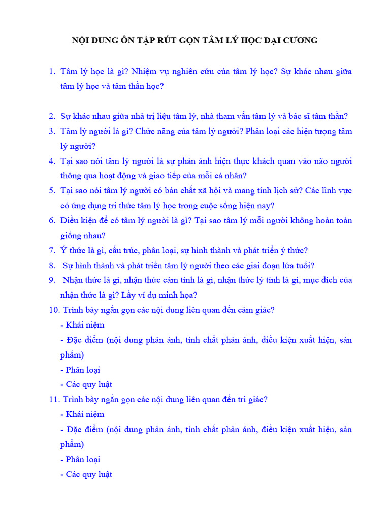 Nội Dung Ôn Thi Rút Gọn | PDF