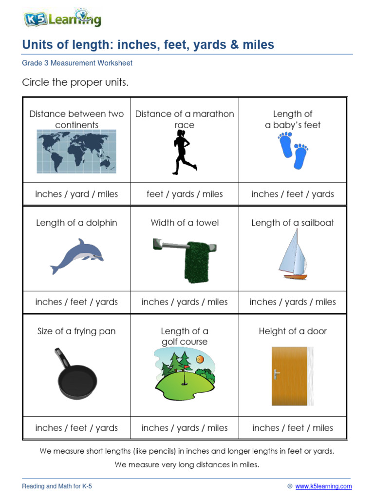 Grade 3 Units of Length A | PDF
