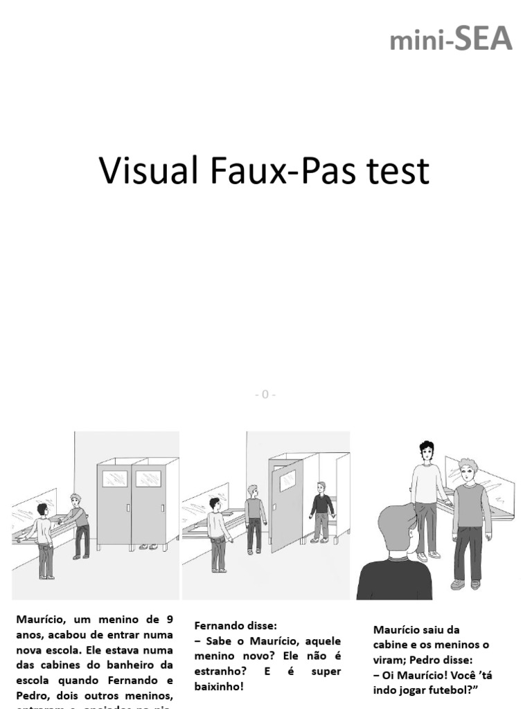 Teste Visual Faux-Pas Mini-SEA | PDF