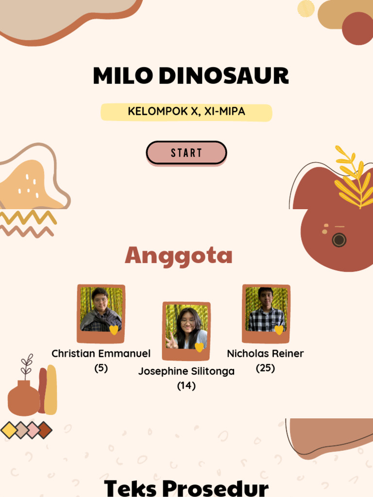 Milo Dinosaur - XI MIPAX - Bahasa Indonesia | PDF