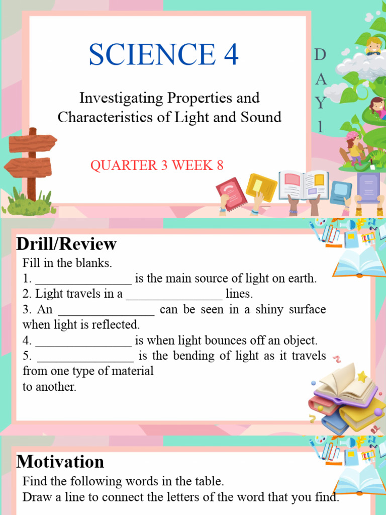 Science 4 Q3 Week 8 | PDF | Sound | Light