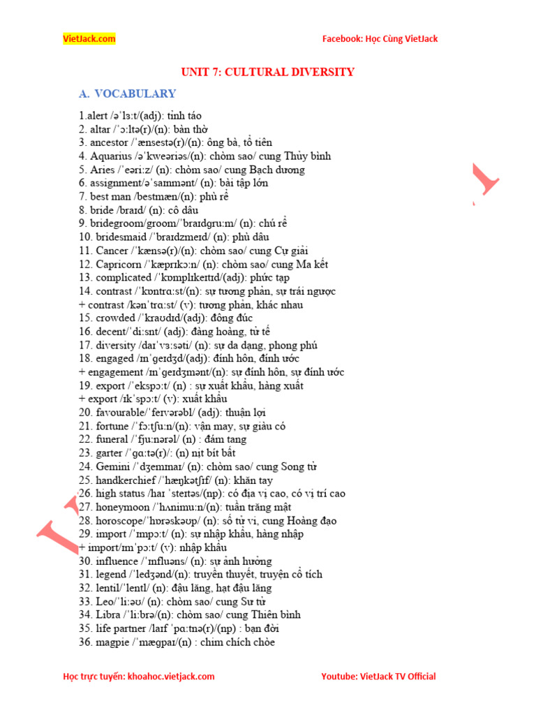 unit-7-cultural-diversity | PDF