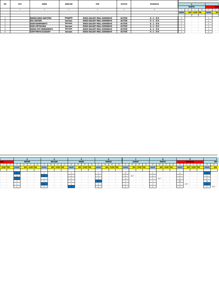 Rekap Absensi Juli 2023 | PDF