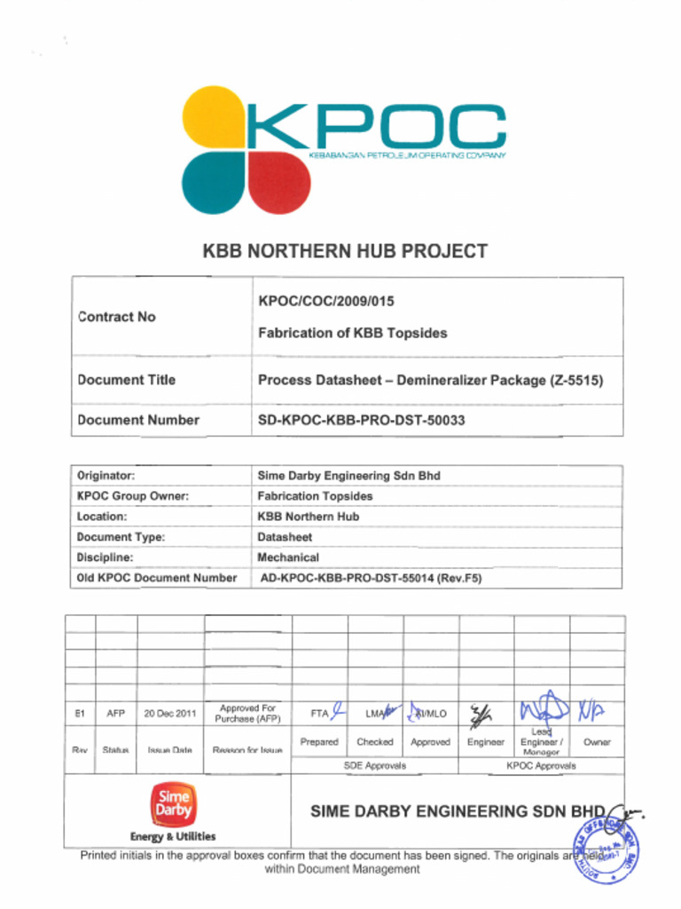 SD-KPOC-KBB-PRO-DST-50033_B1_Approved DATA SHEET | PDF