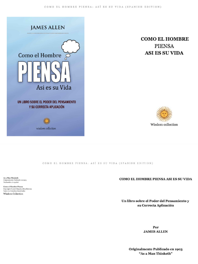 Como Un Hombre Piensa Asi Es Su Vida | PDF