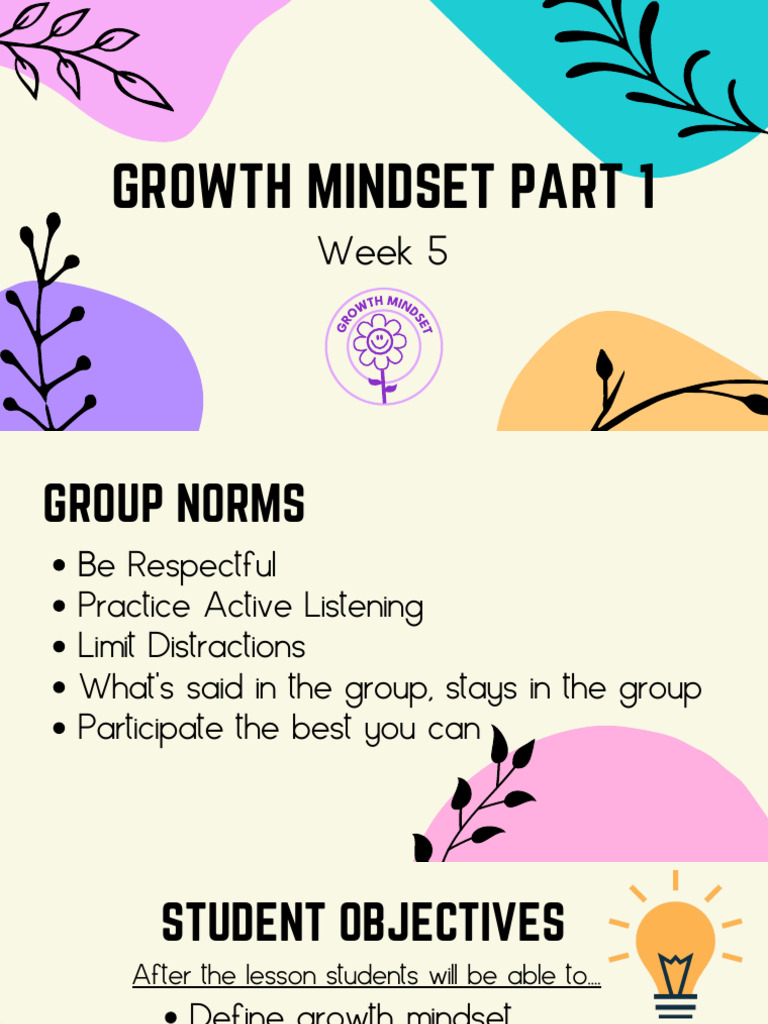 Growth Mindset Part 1 | PDF | Mindset | Popular Psychology